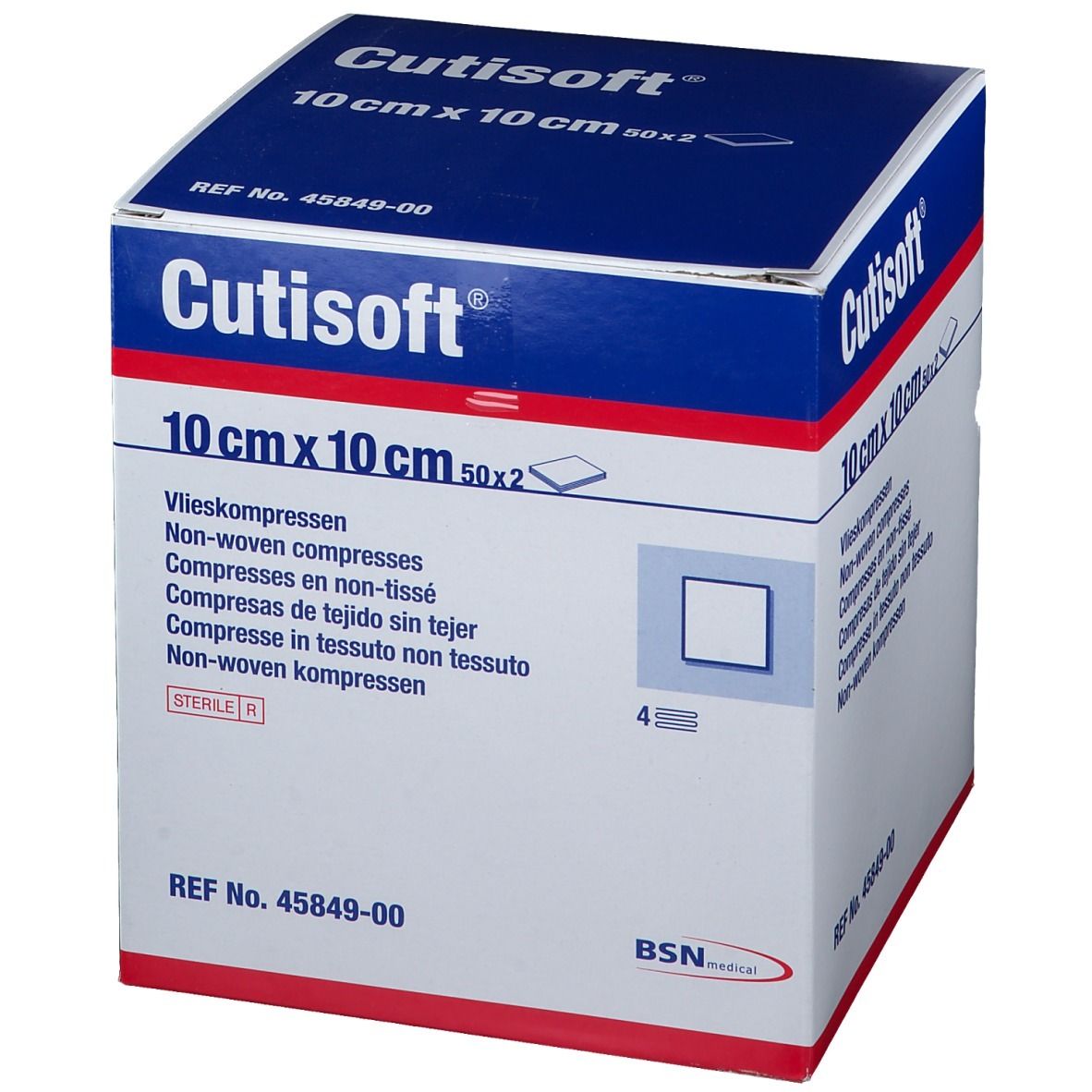 Cutisoft® Vlieskompressen steril 10 x 10 cm - shop-apotheke.ch